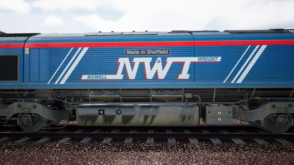 GBRf Class 66 66747 "Made In Sheffield" in NWT Livery (5th of a set of ...