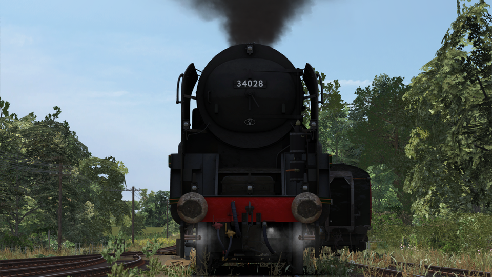 Mainline Light Pacific 34028 'Eddystone' & S35011 Support Coach Reskin ...