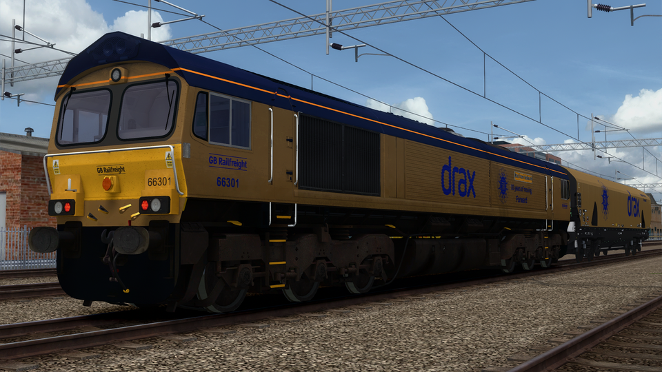 SBD GBRF Class 66301 & Biomass Drax 50 Reskin Pack - Train Sim Community